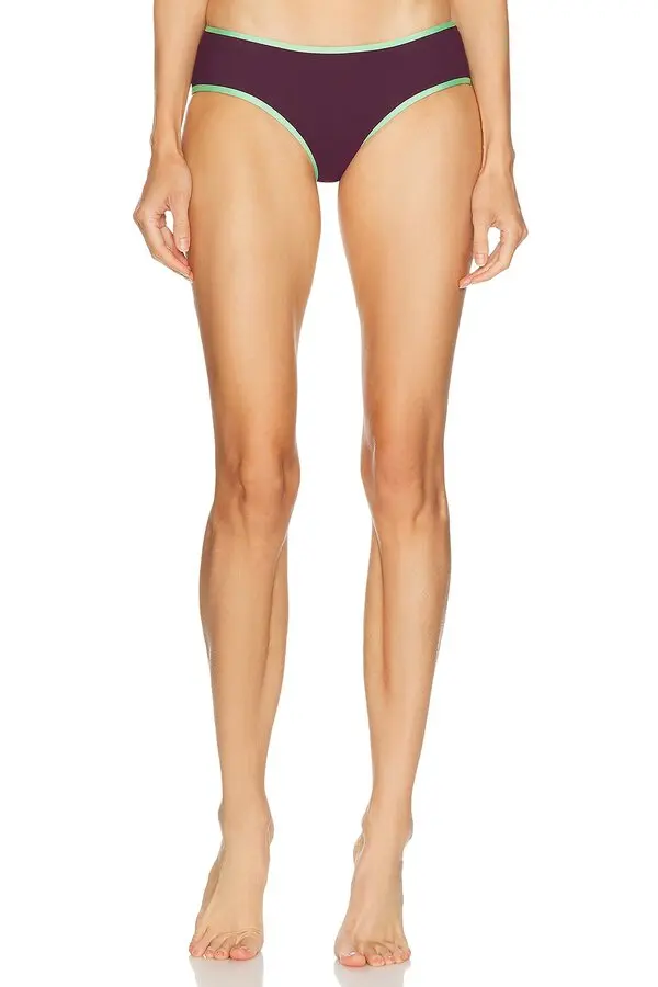 Kiki De Montparnasse Contraste Hipster Bikini Bottom - Pelouse & Plum