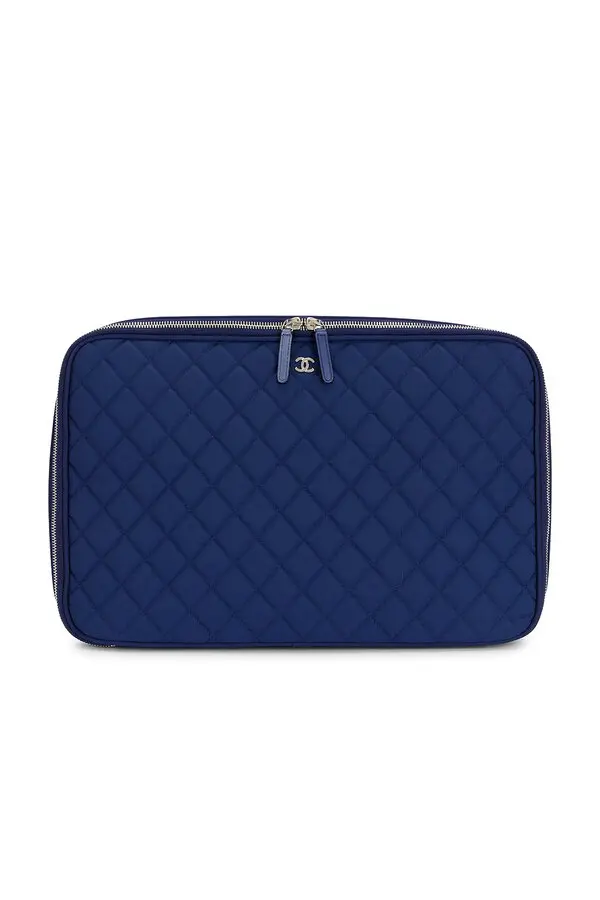 Chanel Nylon Laptop Case - Blue