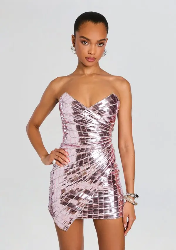 Retrofete Aura Mini Dress - Light Pink