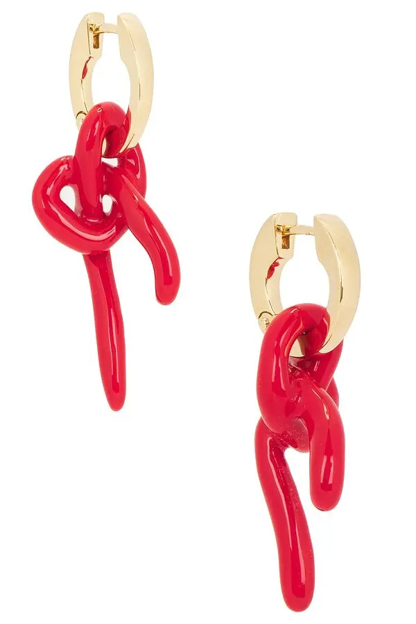 Bottega Veneta Knot Dangle Earrings - Cardinal