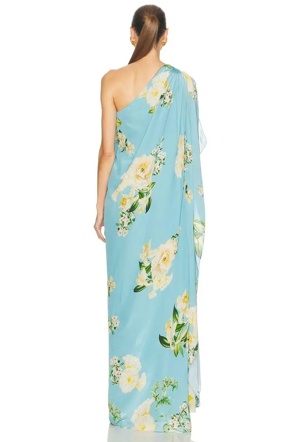 Hemant & Nandita Ajia One Shoulder Kaftan Dress