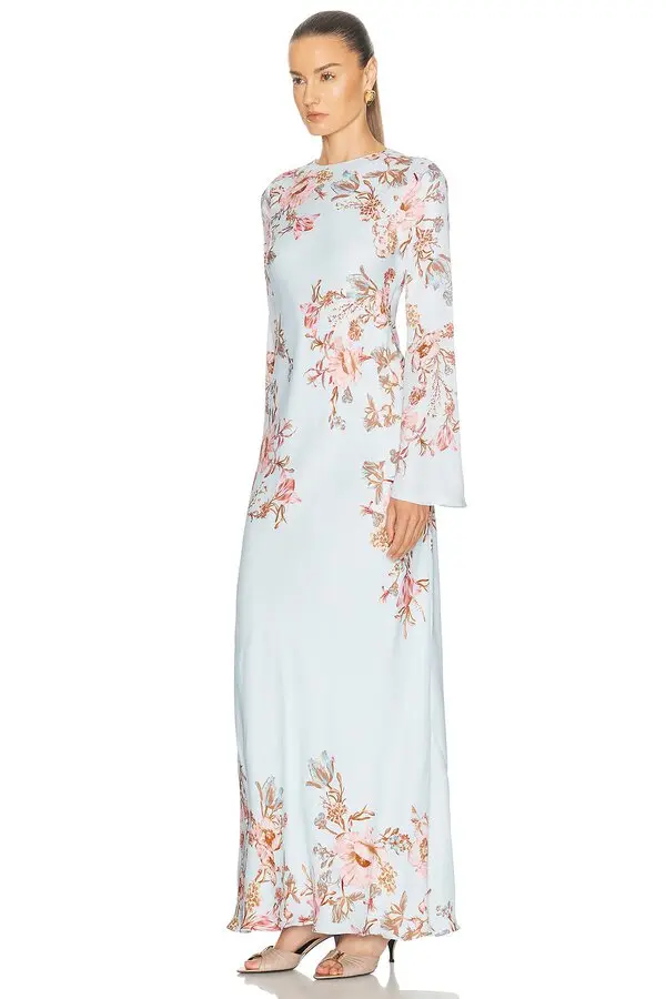 Hemant & Nandita Ezra Back Ties Maxi Dress - Blue
