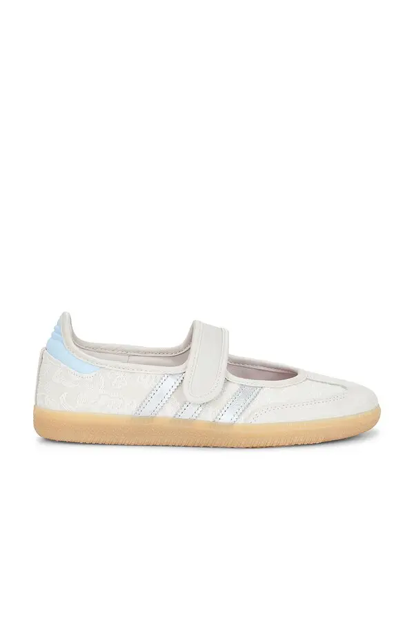 ADIDAS ORIGINALS Samba Jane Sneaker - Chalk Pearl  Silver Metallic  & Chalk Wh