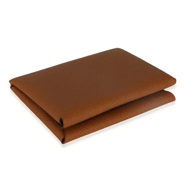 Hermès Gold Epsom Calvi Duo Card Case