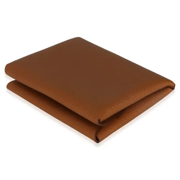 Hermès Gold Epsom Calvi Duo Card Case