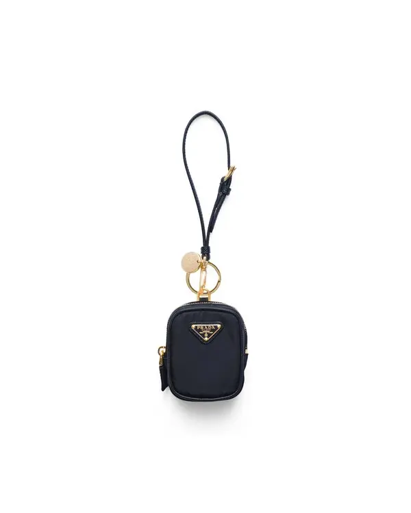 Prada Re-edition 1978 Re-nylon Mini-pouch With Keychain - Blue