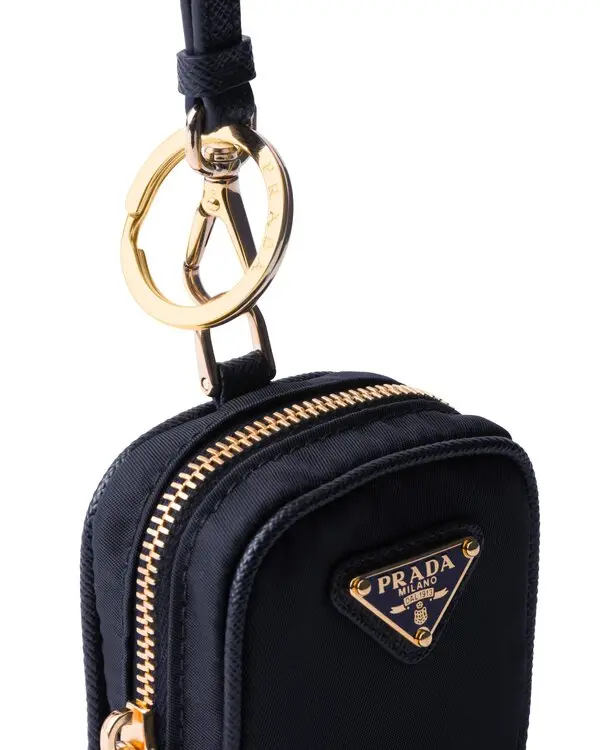 Prada Re-edition 1978 Re-nylon Mini-pouch With Keychain - Blue