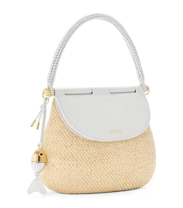 Loewe Raffia-leather Pescador Top Handle Bag - Beige