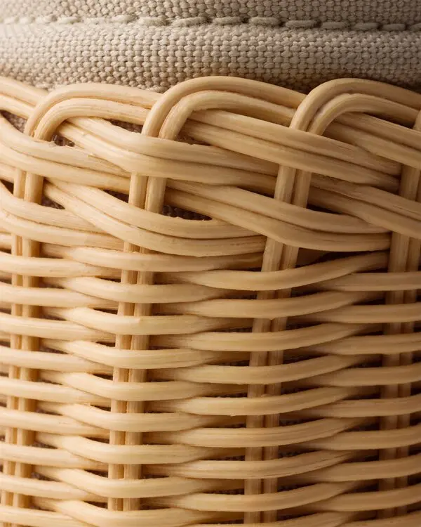 Prada Wicker And Canvas Tote Bag