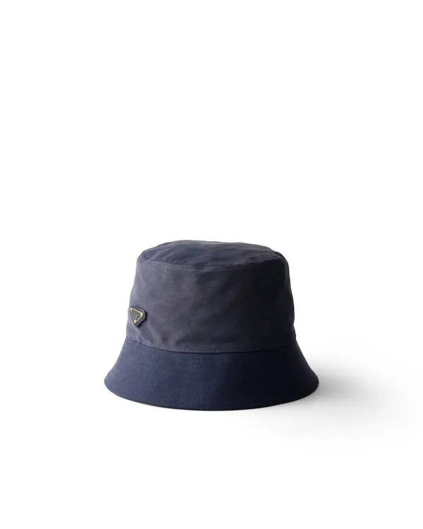 Prada Cotton Bucket Hat - Navy