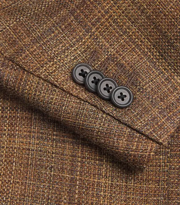 Corneliani Virgin Wool-silk-linen Blazer - Brown