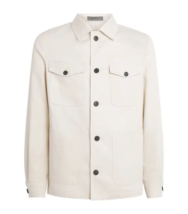 Corneliani Cotton-cashmere Overshirt - Beige