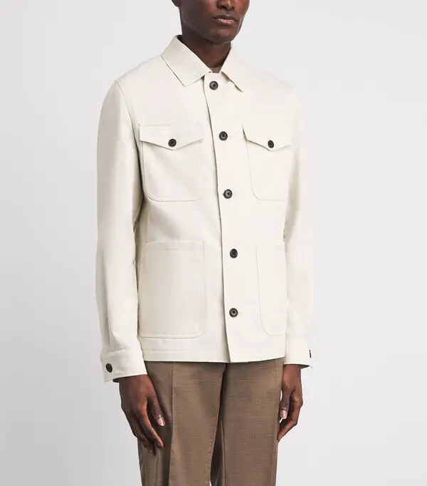 Corneliani Cotton-cashmere Overshirt - Beige