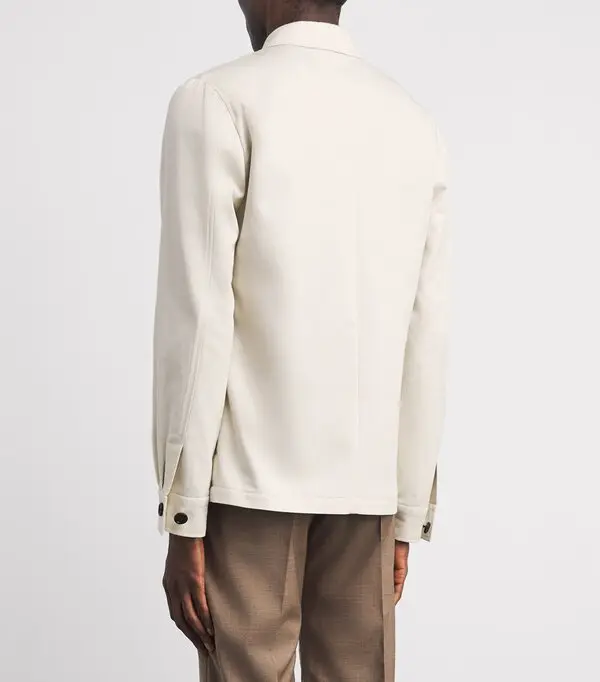 Corneliani Cotton-cashmere Overshirt - Beige