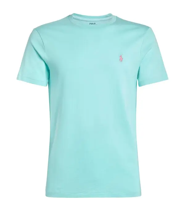 Polo Ralph Lauren Cotton Custom-fit Polo Pony T-shirt - Blue