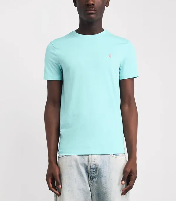 Polo Ralph Lauren Cotton Custom-fit Polo Pony T-shirt - Blue