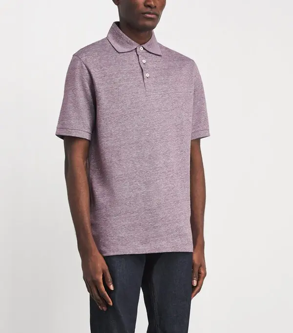Eton Cotton Polo Shirt - Purple