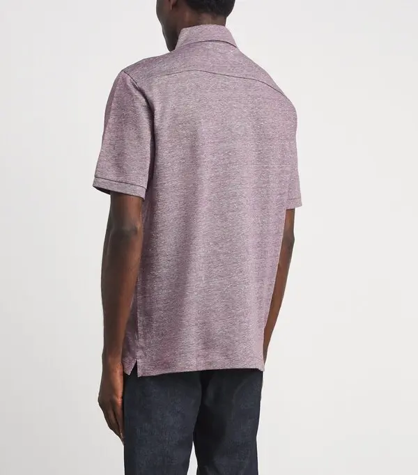 Eton Cotton Polo Shirt - Purple