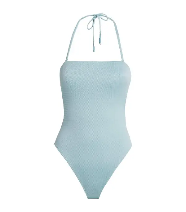 Wolford Textured One Piece Swimsuit - Blue