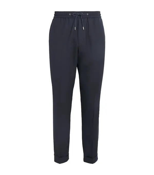 Paul Smith Wool Drawstring Trousers - Blue