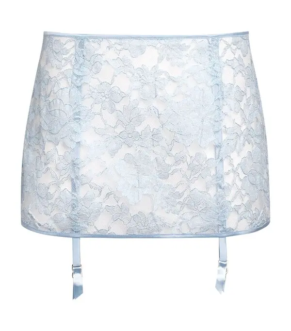 Kiki De Montparnasse Lace Antoinette Garter Belt - Blue