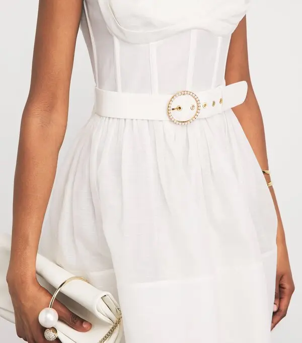 Zimmermann Linen-silk Belted Mini Dress