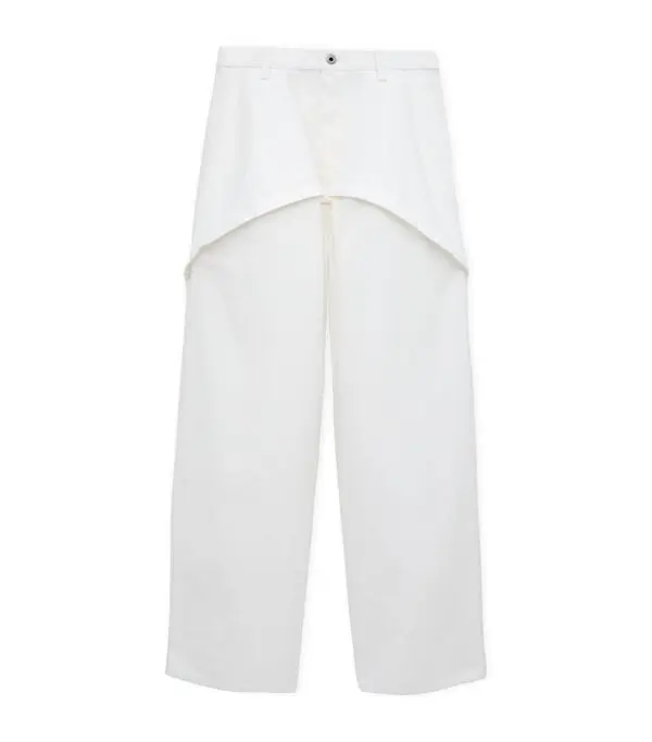 Loewe X Paula's Ibiza Cotton Panelled Trousers - White