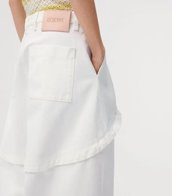 Loewe X Paula's Ibiza Cotton Panelled Trousers - White