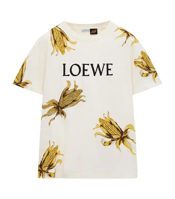 Loewe X Paula’s Ibiza Cotton-blend T-shirt - Burgundy