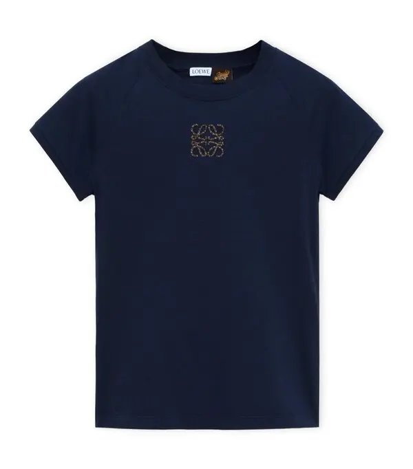 Loewe X Paula's Ibiza Cotton-blend T-shirt - Navy