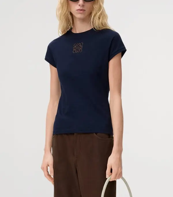 Loewe X Paula's Ibiza Cotton-blend T-shirt - Navy