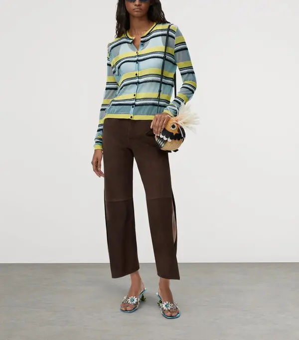 Loewe X Paula’s Ibiza Striped Cardigan - Orange