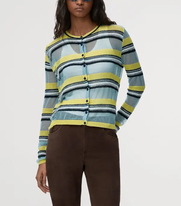 Loewe X Paula’s Ibiza Striped Cardigan - Orange