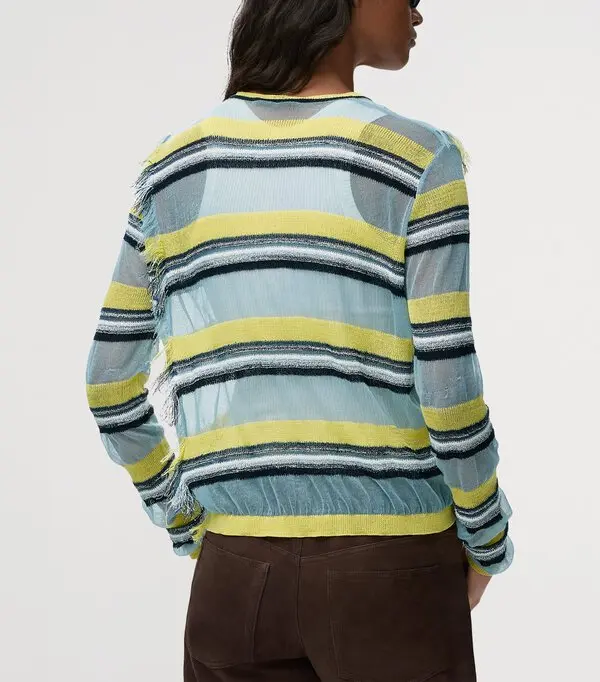 Loewe X Paula’s Ibiza Striped Cardigan - Orange