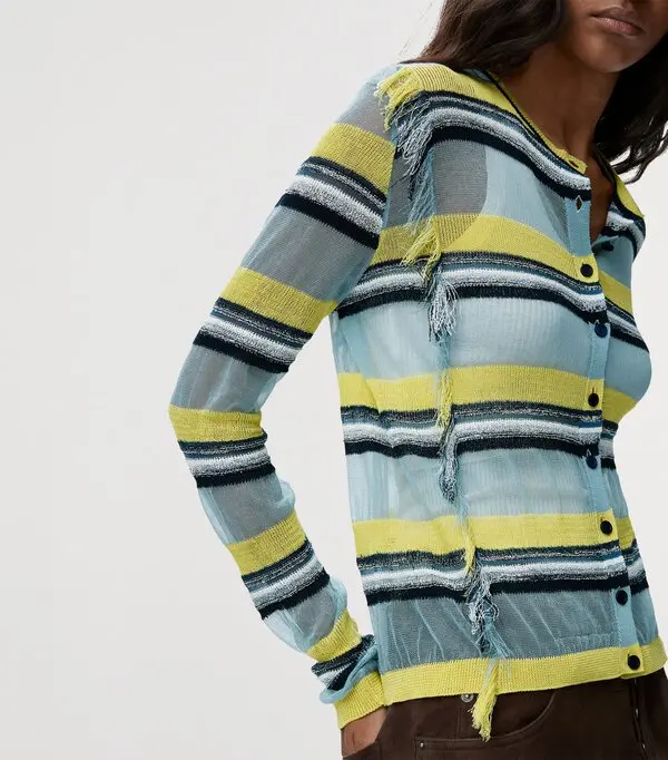 Loewe X Paula’s Ibiza Striped Cardigan - Orange