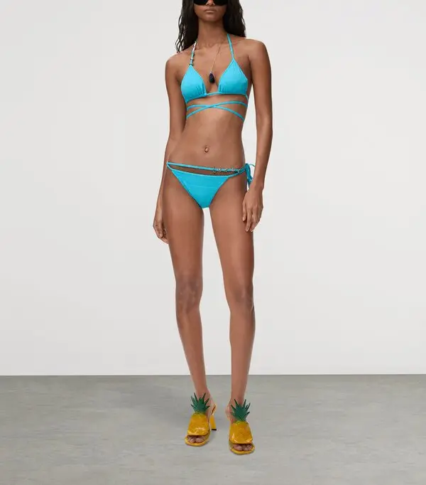 Loewe X Paula’s Ibiza Logo Bikini Top - Black