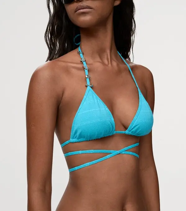 Loewe X Paula’s Ibiza Logo Bikini Top - Black