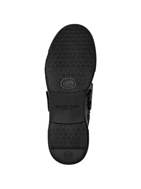Philipp Plein Phantom Python Leather Sneakers - Black