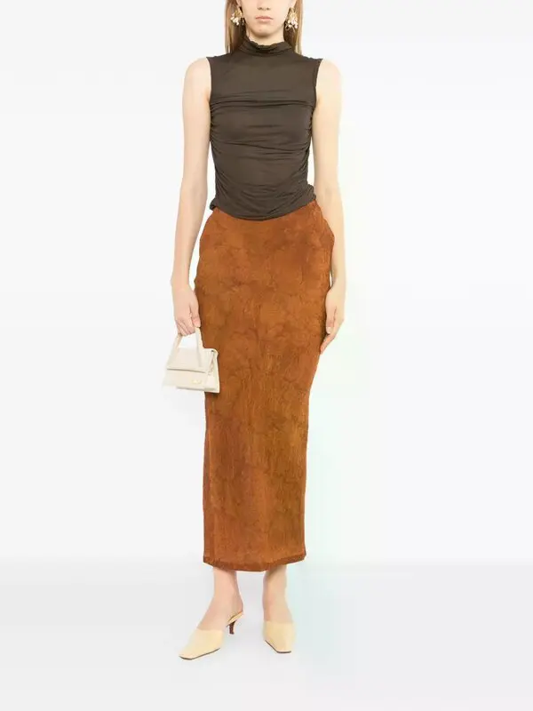 KINYAN LAM Floral Embroidered Maxi Skirt