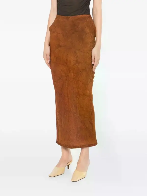 KINYAN LAM Floral Embroidered Maxi Skirt