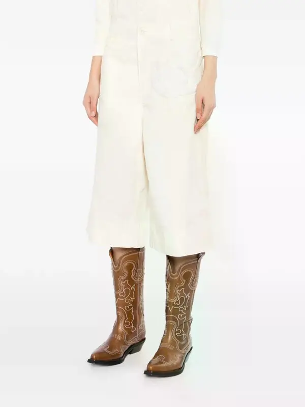 KINYAN LAM Hand-embroidered Cropped Trousers