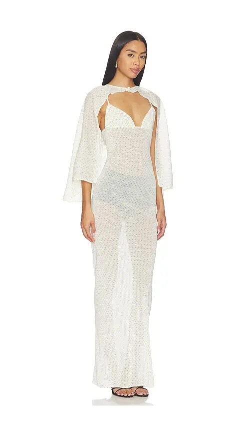ZULEYHA KURU Amaris Maxi Dress With Detachable Shrug