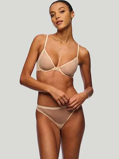 Victoria's Secret Cosabella Soire Iconic Plunge Bra - Beige