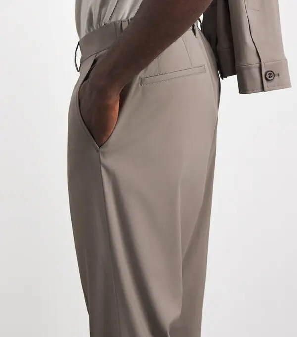 Corneliani Techwool Straight Trousers - Beige