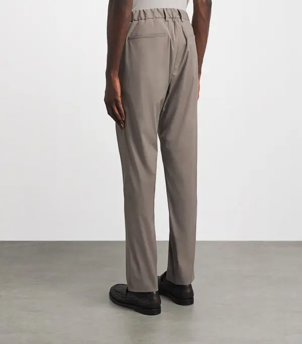 Corneliani Techwool Straight Trousers - Beige