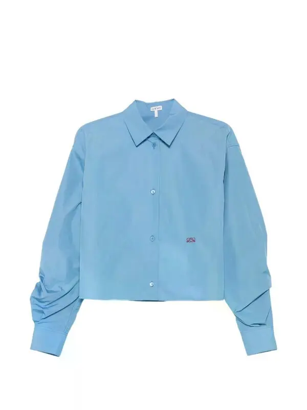 Loewe Anagram-embroidered Shirt - Blue