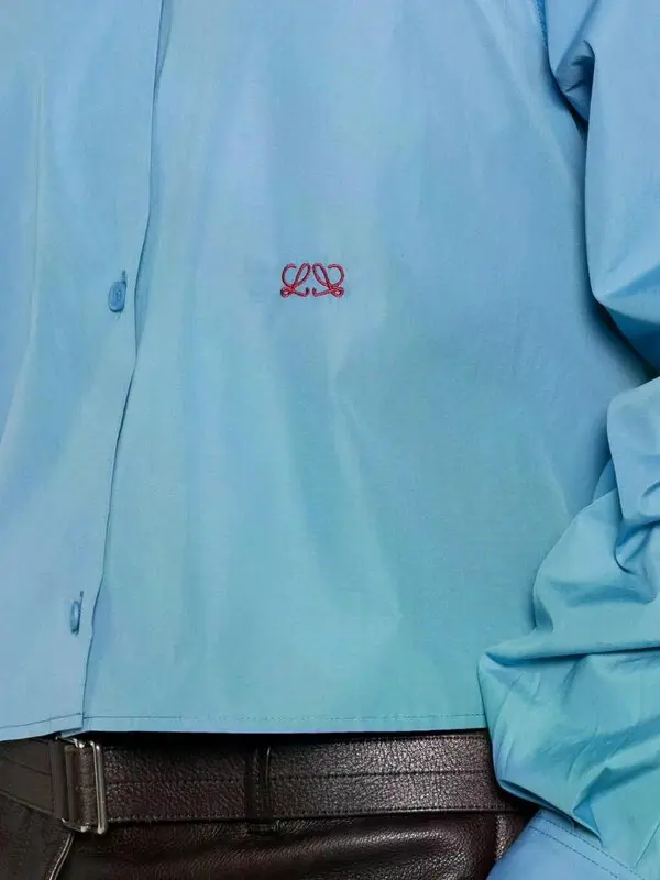 Loewe Anagram-embroidered Shirt - Blue
