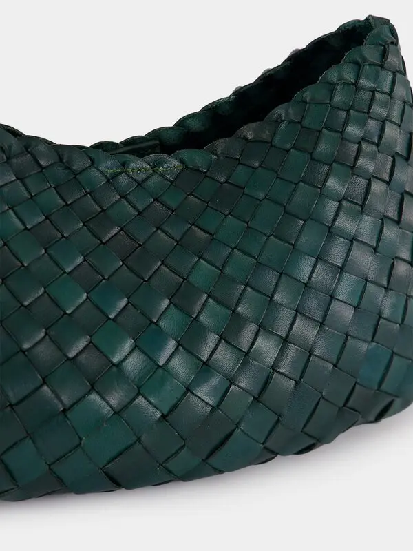 Dragon Diffusion Comporta Forest Woven Leather Clutch