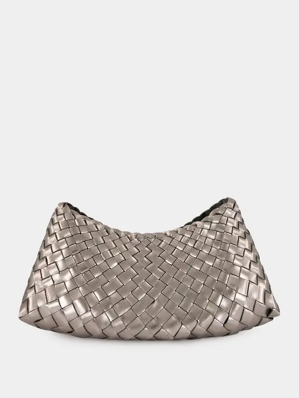 Dragon Diffusion Comporta Covert Foil Leather Clutch - Silver