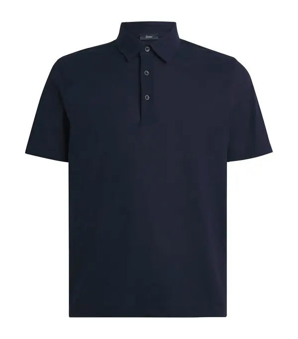 Herno Cotton Jersey Crepe Polo Shirt